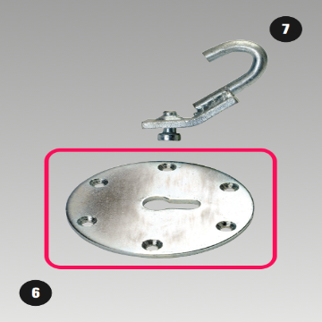 Floor Plates - Acromat - Floor Plate - Keyhole Stainless Steel - A6-78