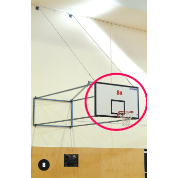 Games Equipment - Acromat - Basketball Backboard, Ring and Net - A16-3