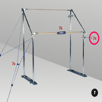 Uneven Bars - Acromat - Uneven Bars Wall Hinged Steelwork - A9-124