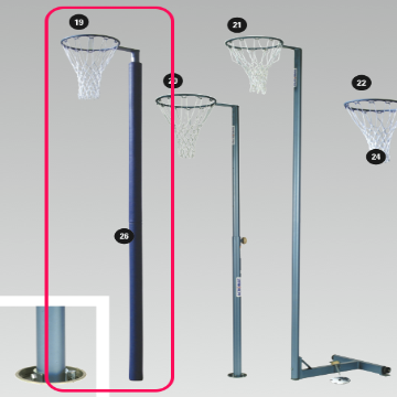 Games Equipment - Acromat - Netball Post and Net - Galvanised, for ...